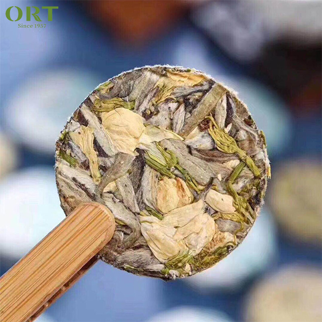 Jasmine white tea 5g in mini cake tuo cha biscuit cube shape